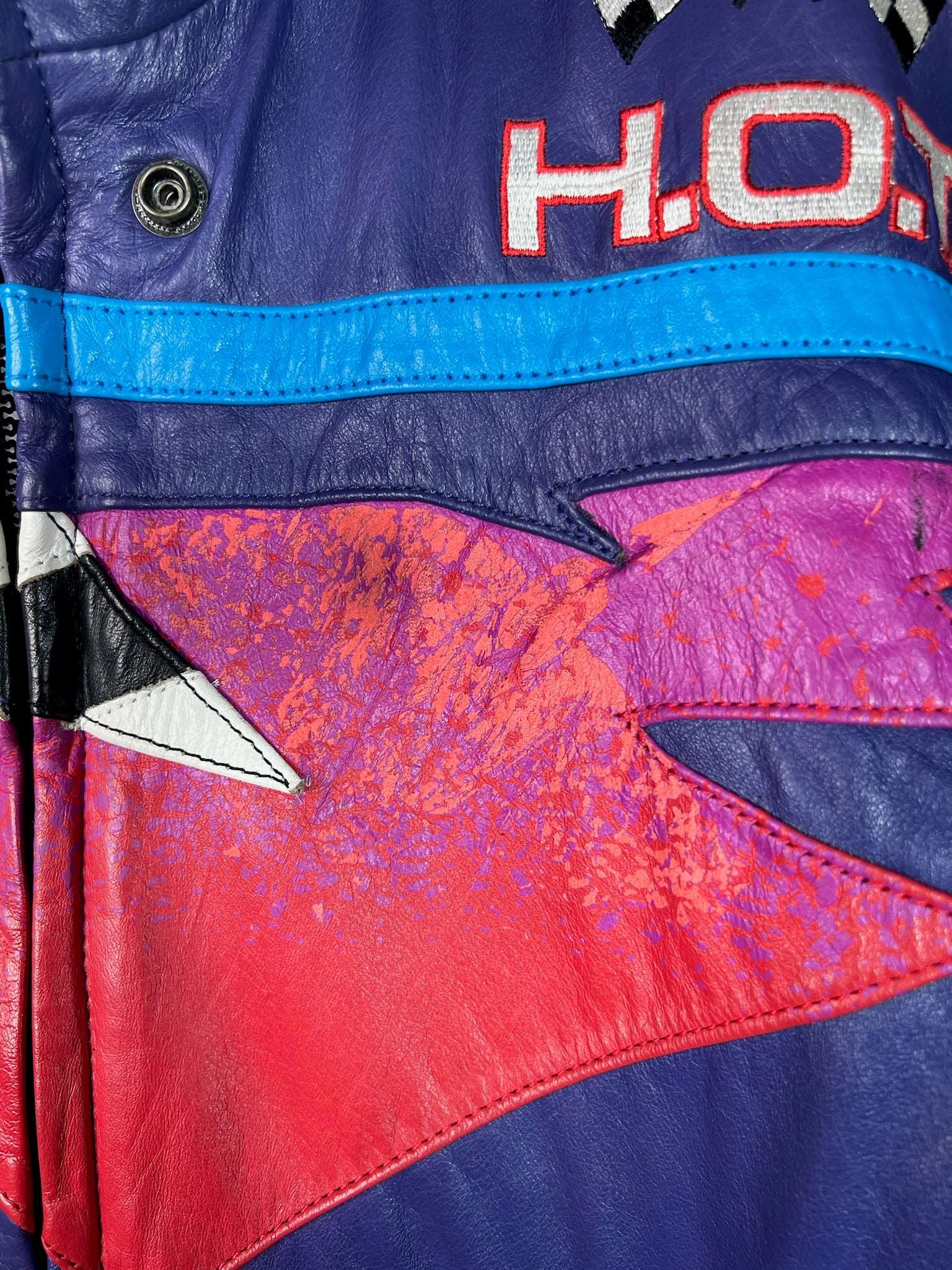 1980s Heavyweight Leather Vintage POLARIS Inc. Racing Jacket 1980s Heavyweight Leather Vintage POLARIS Inc. Racing Jacket